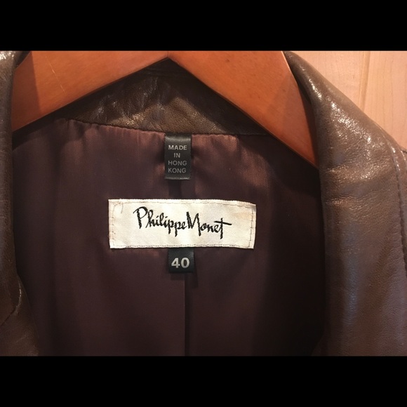 Philippe Monet | Jackets & Coats | Vintage Leather Sports Jacket | Poshmark
